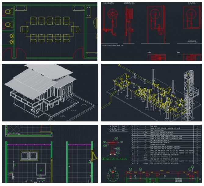 501 Free AutoCAD blocks for download: 2D - 3D. Top Drawings!