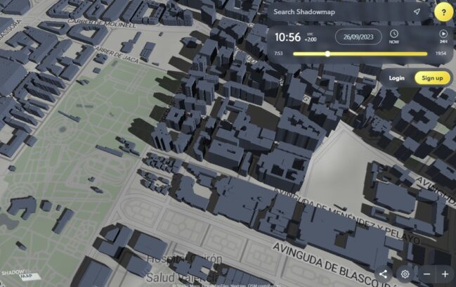 How much sun and shade your house will have. Top shadow map!