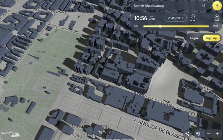 How much sun and shade your house will have. Top shadow map!