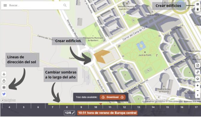 How much sun and shade your house will have. Top shadow map!