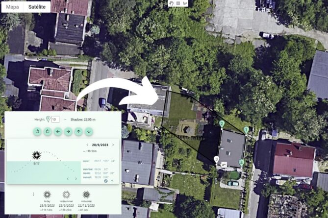 How much sun and shade your house will have. Top shadow map!