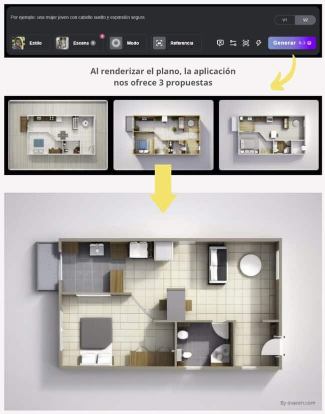 Cómo renderizar plano de arquitectura en 1 minuto ¡Top IA!