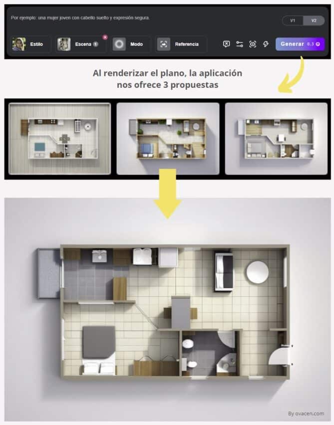 Cómo renderizar plano de arquitectura en 1 minuto ¡Top IA!