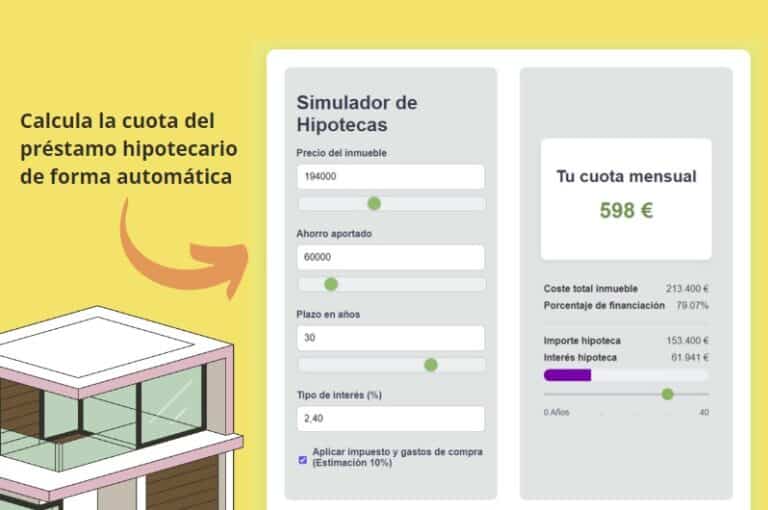 Calculadora hipoteca: Simulador cuotas hipotecas online