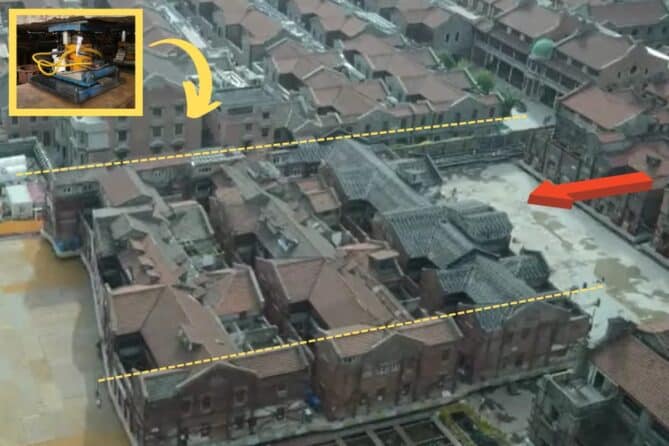 432 robots "walk" a 7,500-ton building in Shanghai