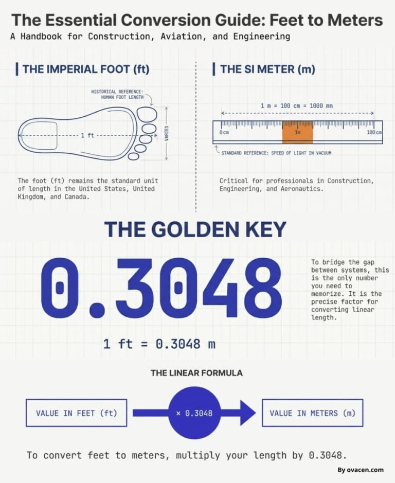 Feet to meters | Calculator Convert (feet) ft to m | OVACEN