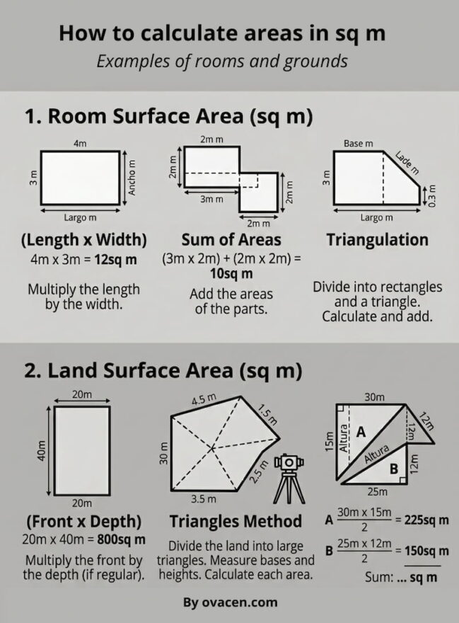 Calculate square meters m² | Calculator + m² Converter!